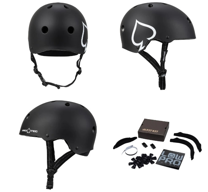 Helmet - Protec - Low Pro Certified - Matte Black – Al's Skate Co